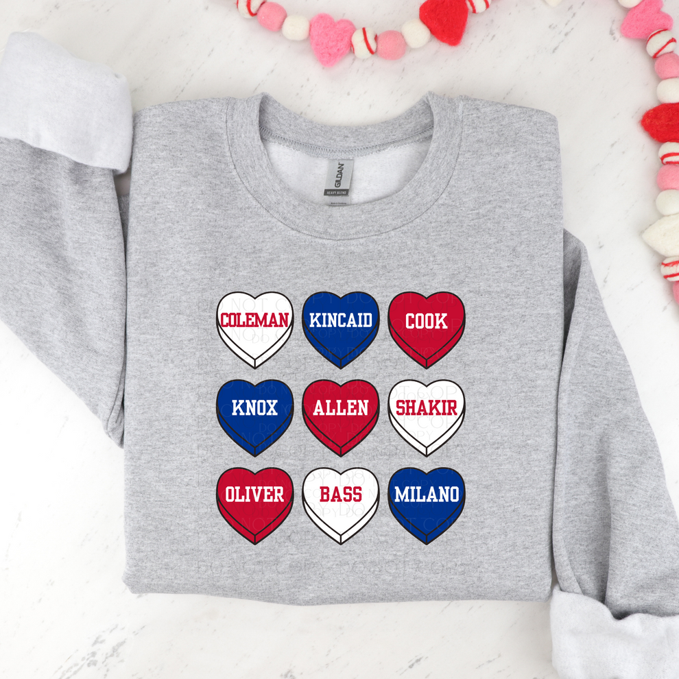 Conversation Hearts Buffalo Players DTF Transfer – DTF Prints Anytime