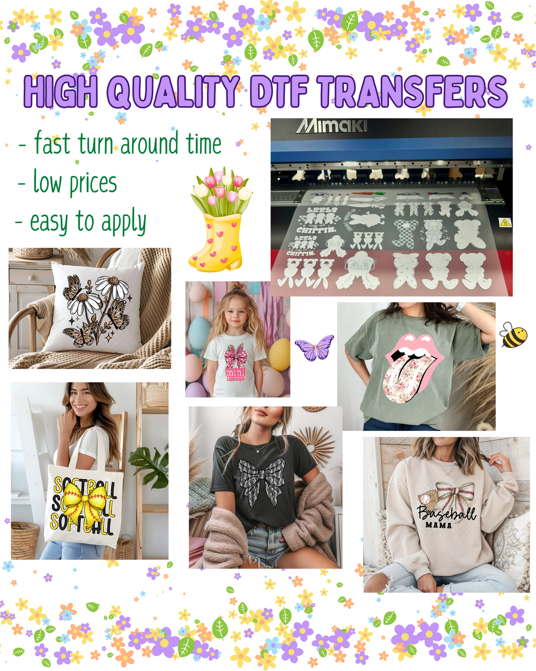DTF Heat Transfers, High Quality, Low Prices, Fast Turn Around – DTF Prints Anytime